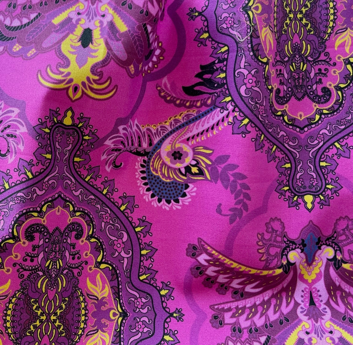 Couture Arabesque Swoops & Medallions Phlox Stretch Cotton Twill (Made ...