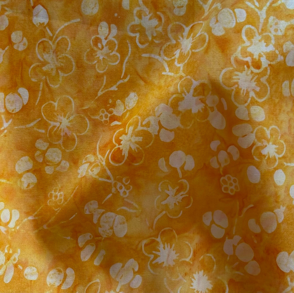 Cherry Blossoms Golden Cotton Batik (Made in Indonesia) – Britex Fabrics