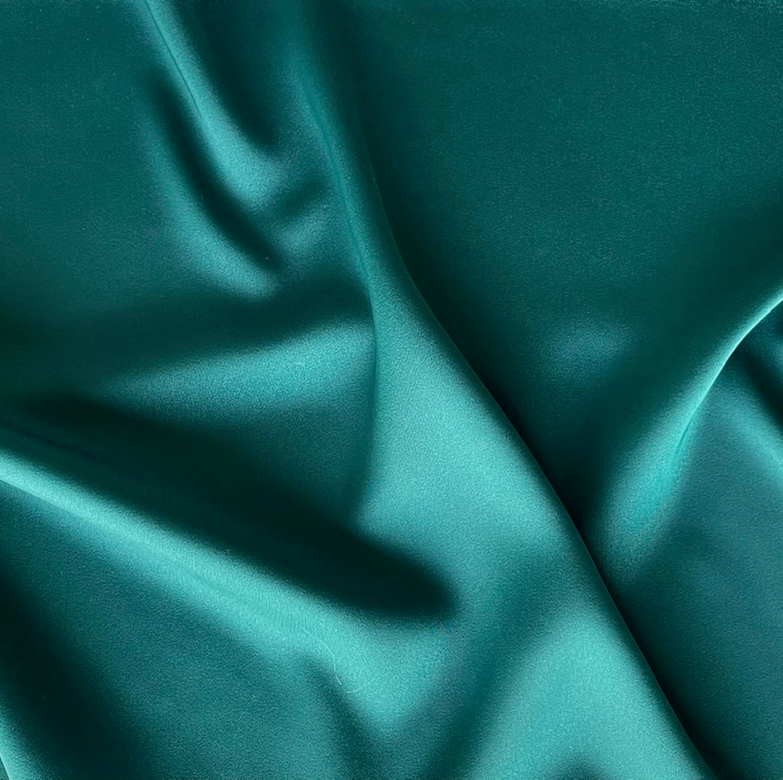 Egyptian Teal Green Stretch Polyester Duchess Satin (Made in Korea ...