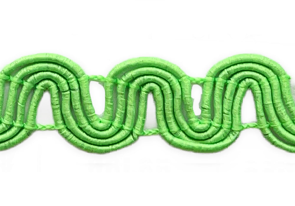 5/8" Zig-Zag Neon Green Open Weave Trim (Made in England) – Britex Fabrics