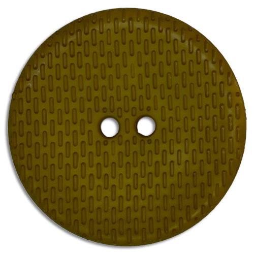 1 1/2" Mock Running Stitch Raw Umber 2-Hole Plastic Button (Made in Ge ...