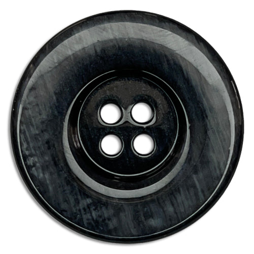 Wide-Rimmed Charcoal Grey 4-Hole Plastic Button (Made in Italy ...