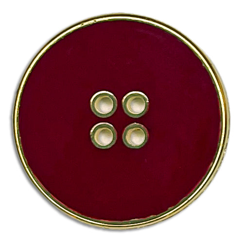 Sangria & Gold 4-Hole Plastic Button (Made in Italy) – Britex Fabrics