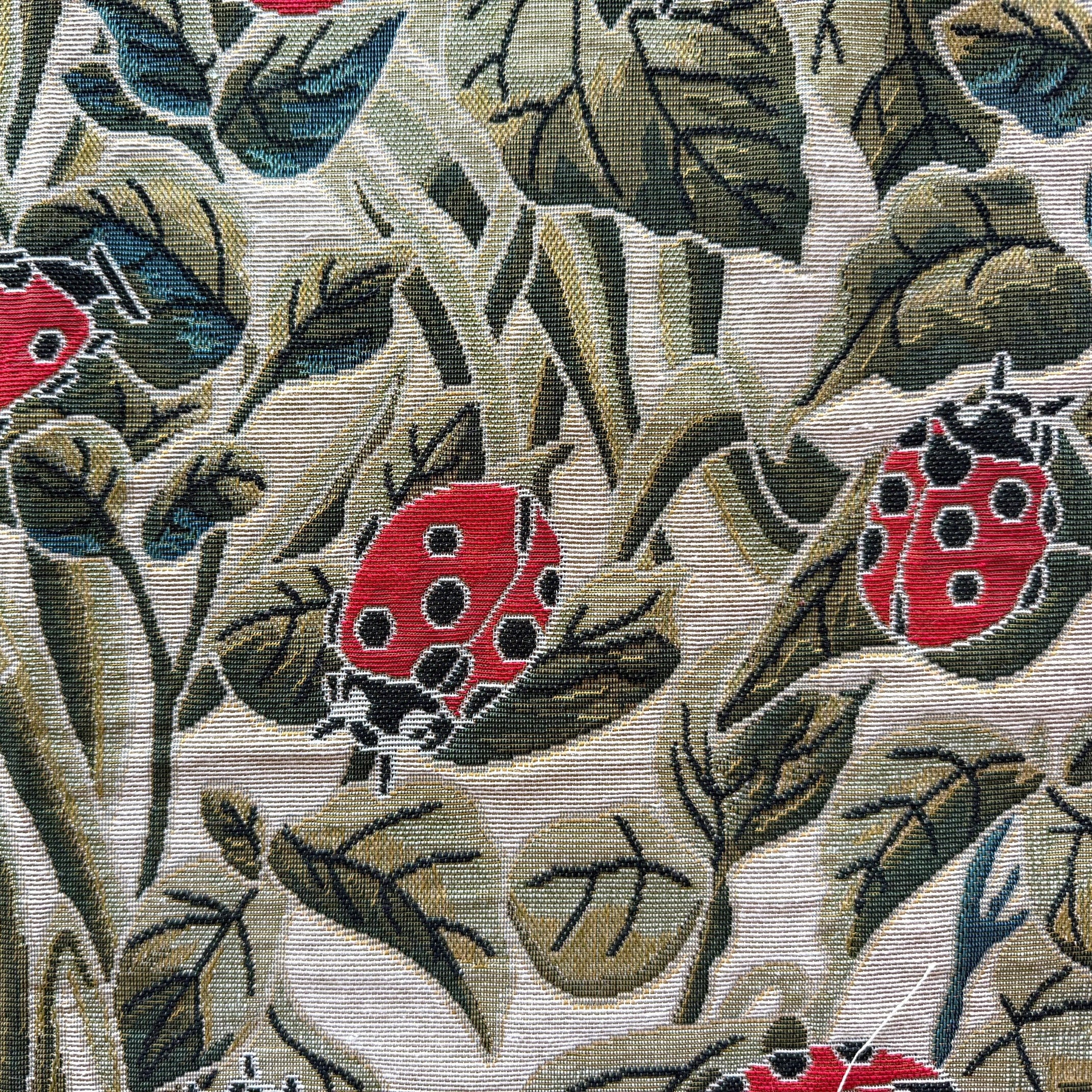 Ladybug Farm on Natural Viscose Blend Tapestry (Made in India) – Britex ...