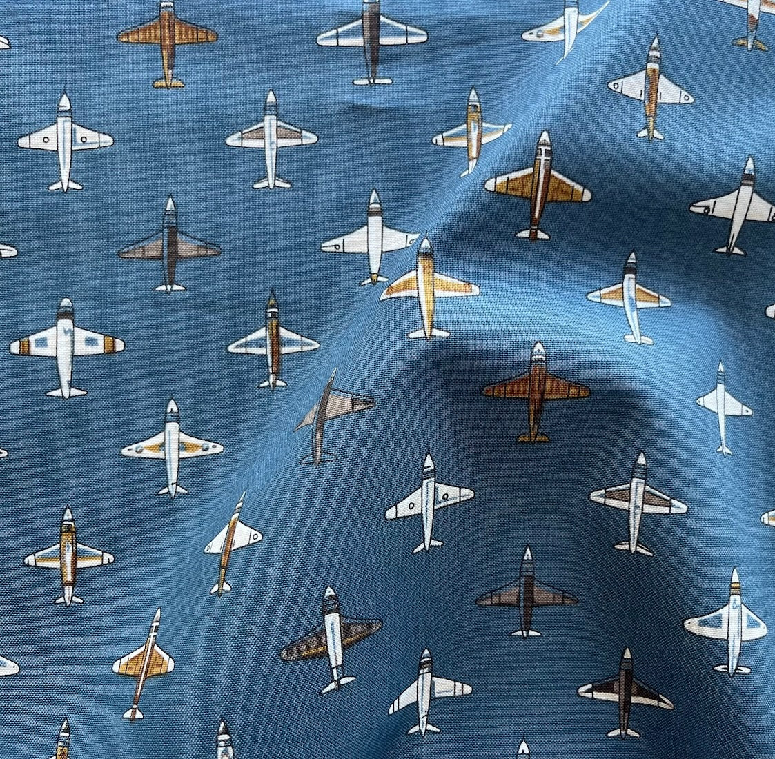 Flying Together Slate Blue Quilting Cotton (Made in Japan) – Britex Fabrics