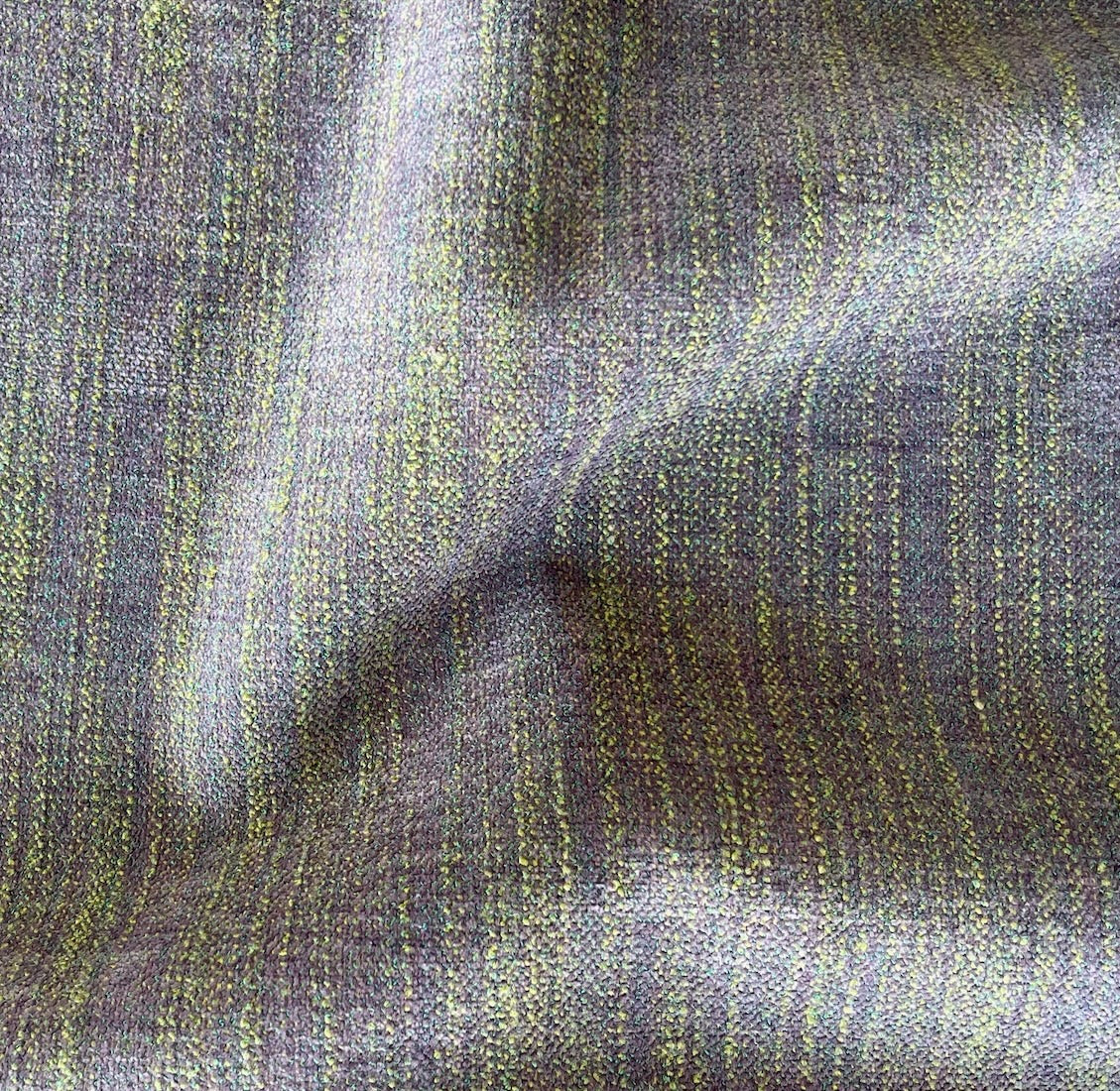 Striated Lemon & Lilac Viscose Blend Chenille Velvet (Made in Turkey ...