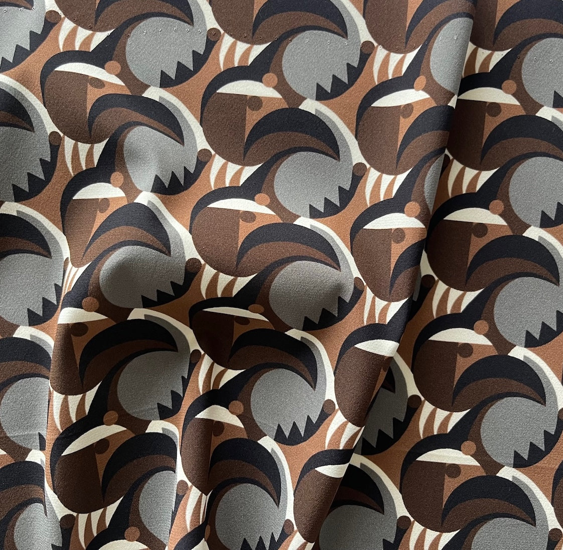 Magical Midnight Forest Creatures Viscose Blend Brocade Tapestry (Made ...