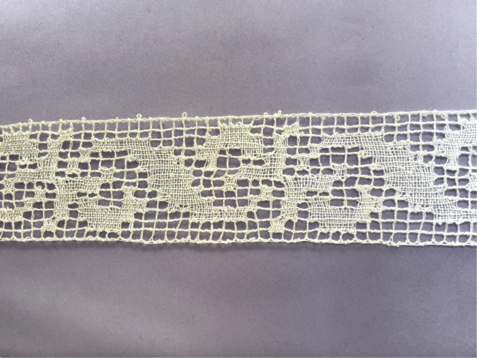 1 1/4" Ivory Elegant Scrolls Cotton Vintage Lace Trim (Made in France ...