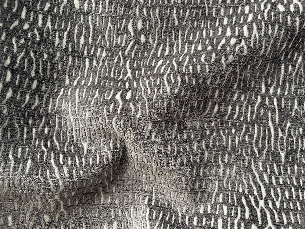Cotton Fabric, Sophisticated Ash Grey Viscose Blend Chenille Velvet ...