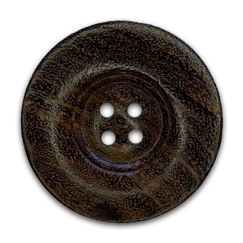 sweing button,Wide Rimmed Darker 4-Hole Wood Button (Made in USA ...