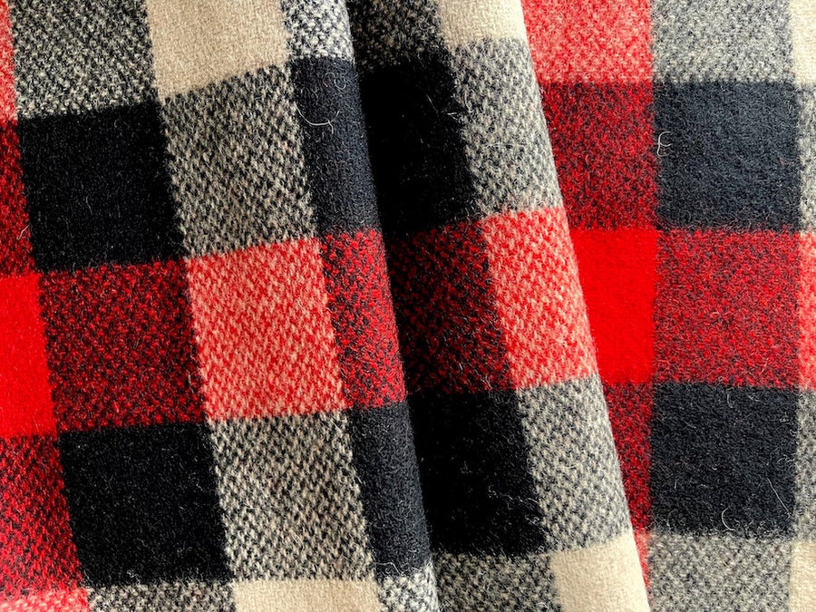 Wool Fabric, Rustic Vintage-Inspired Campfire Check Wool – Britex Fabrics