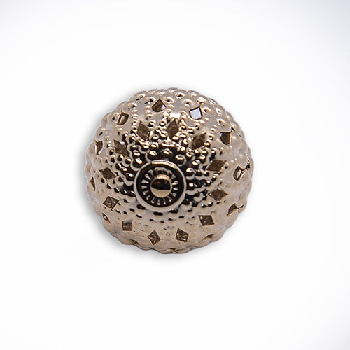 sewing button, 3/4" Filigree Pale Gold Metal Ball Button (Made in Spain ...