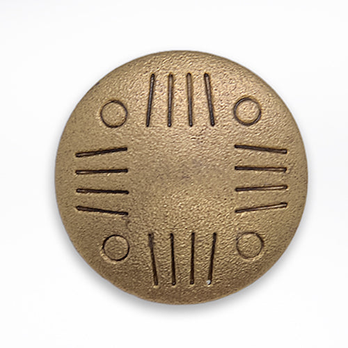 Engraved Geometric Bronze Metal Button – Britex Fabrics