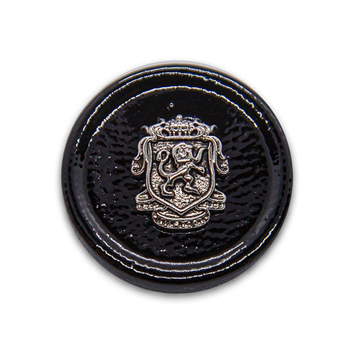 sewing buttons, Black & Silver Crest Blazer Button (Made in Italy ...
