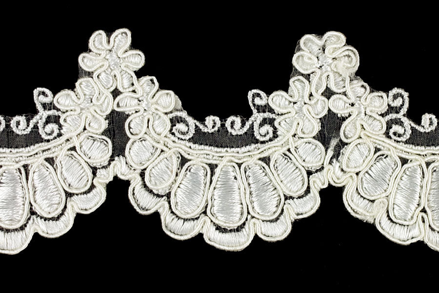 2" Ivory Alençon Edging Lace – Britex Fabrics