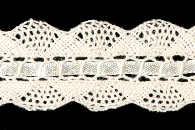 1" Natural Beribboned Crochet Galloon Lace – Britex Fabrics