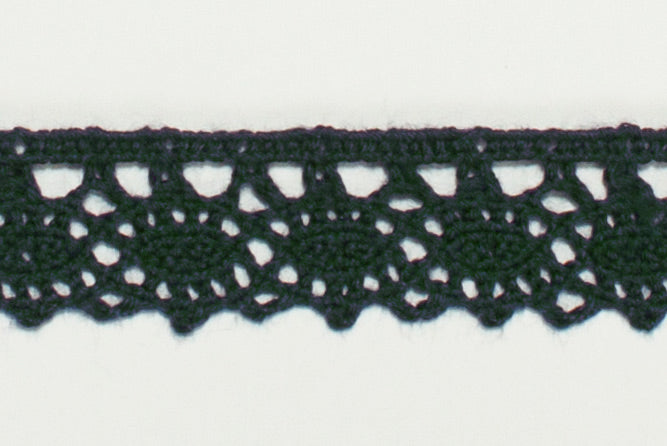 3/4" Forest Green Crochet Edging Lace (Made in England) – Britex Fabrics
