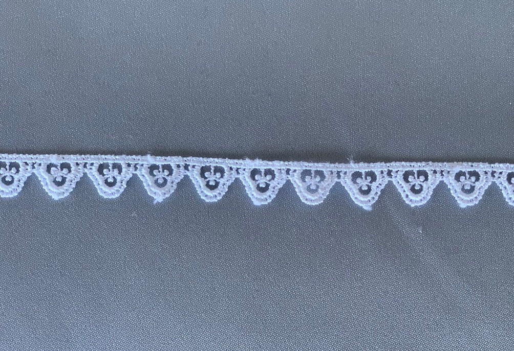 lace trim, 1/2" Dainty Scalloped White Venise Lace (Made in England ...