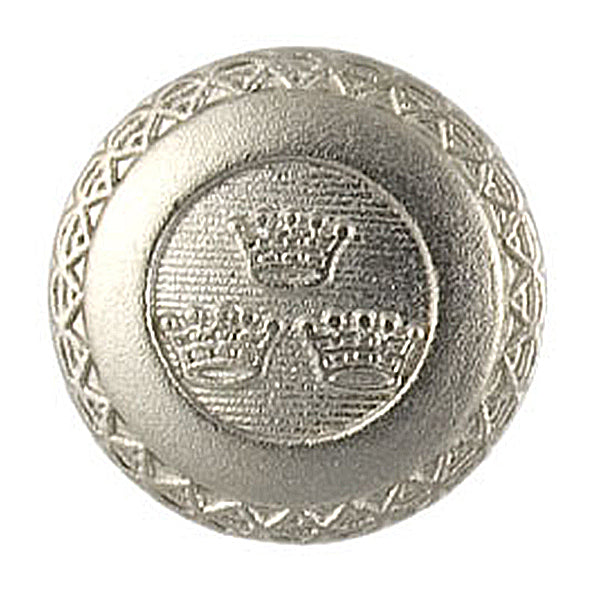 Triple Coronet Silver Blazer Button (Made in Italy) – Britex Fabrics