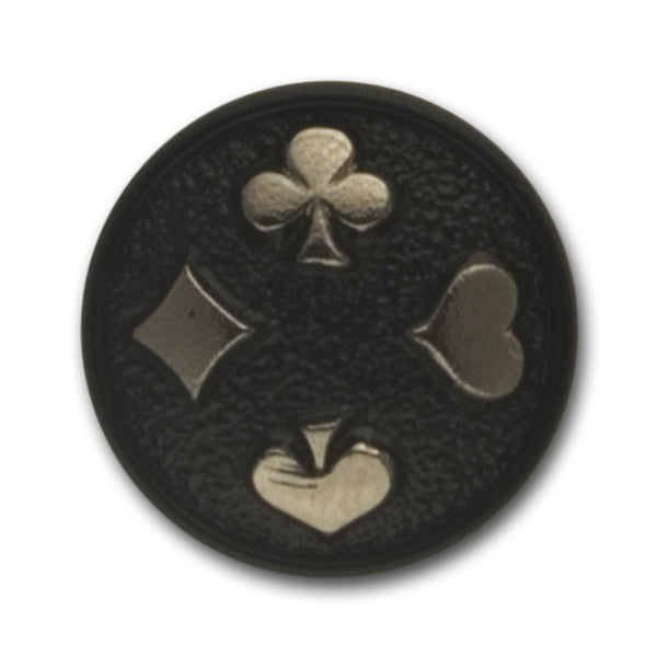 1/2" Playing Card Black Glass Button – Britex Fabrics