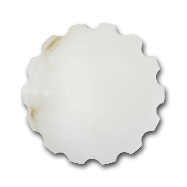 Marbleized White Plastic Button (Made in Italy) – Britex Fabrics