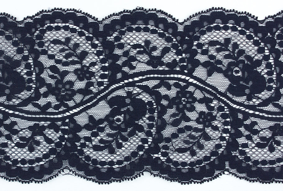 5" Black Raschel Galloon Lace – Britex Fabrics