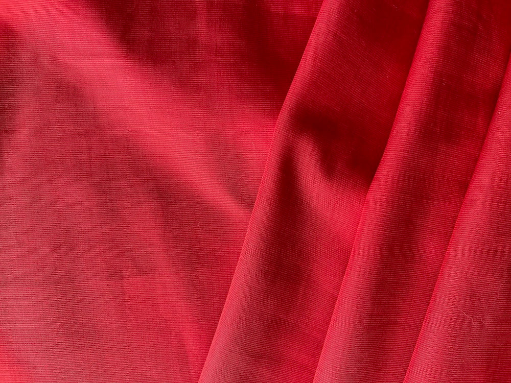 Cotton Fabric, Power Red Cross-Woven Pima Cotton Shirting (Made in ...