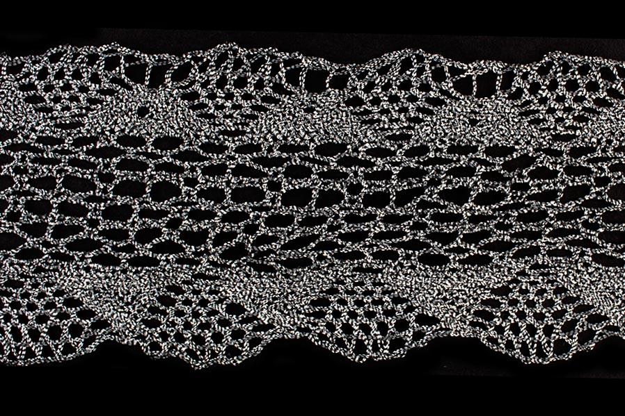 2" Silver Metallic Crochet Lace (Made in England) – Britex Fabrics