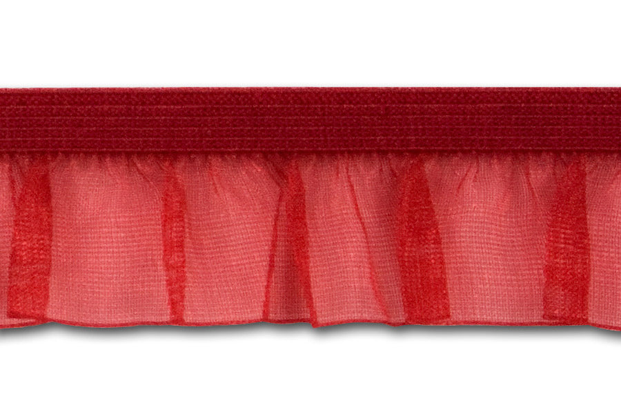 3/4" Red Sheer Ruffled Elastic – Britex Fabrics
