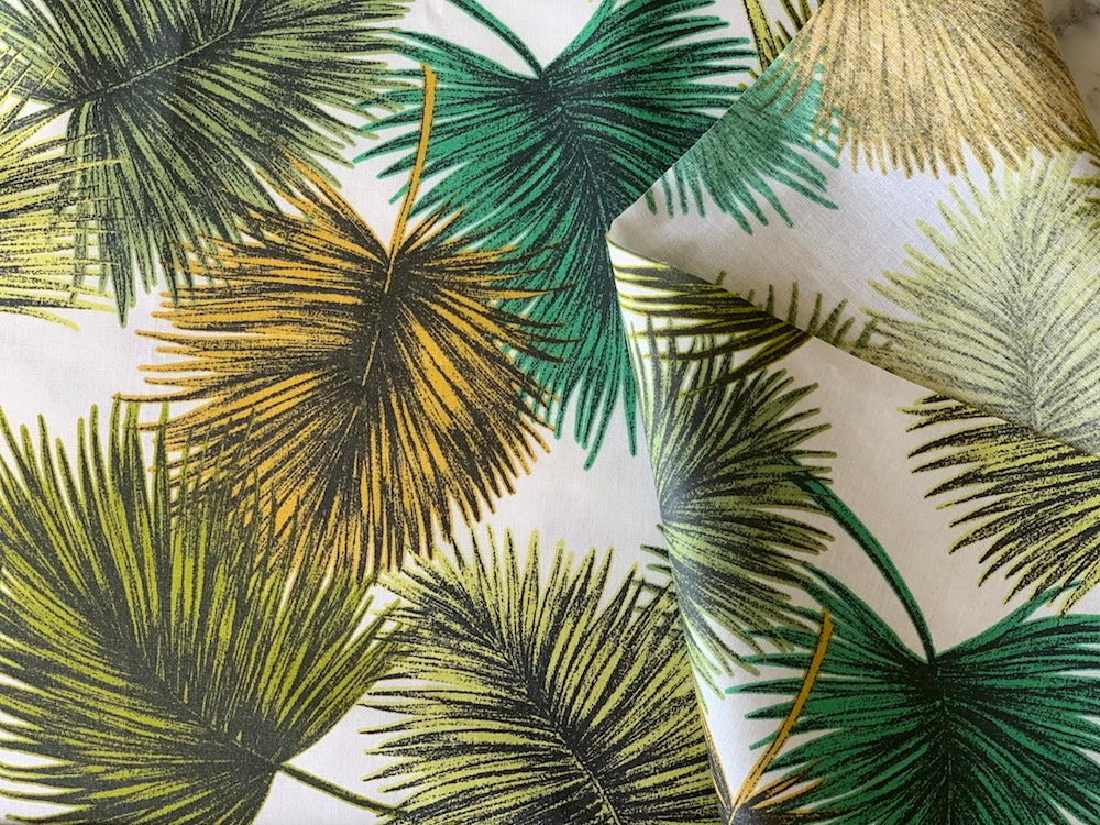 Cotton Fabric, Fern Grove Laminated Cotton (Made in France) – Britex ...