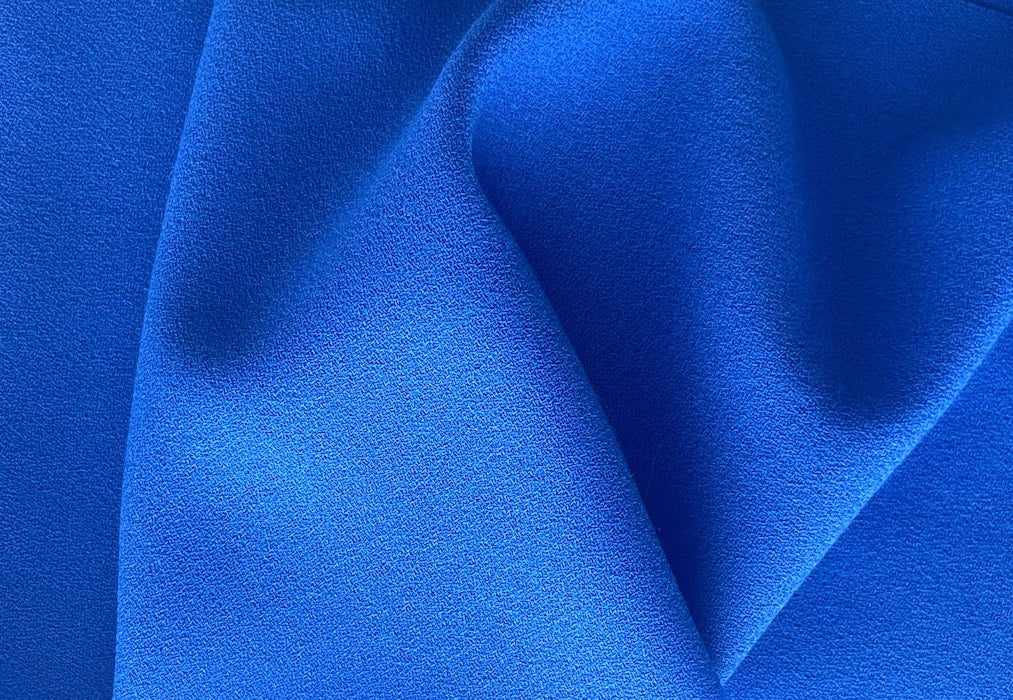 Wool Fabric, High-End Malibu Cornflower Blue Selvedged Wool Crepe (Made ...