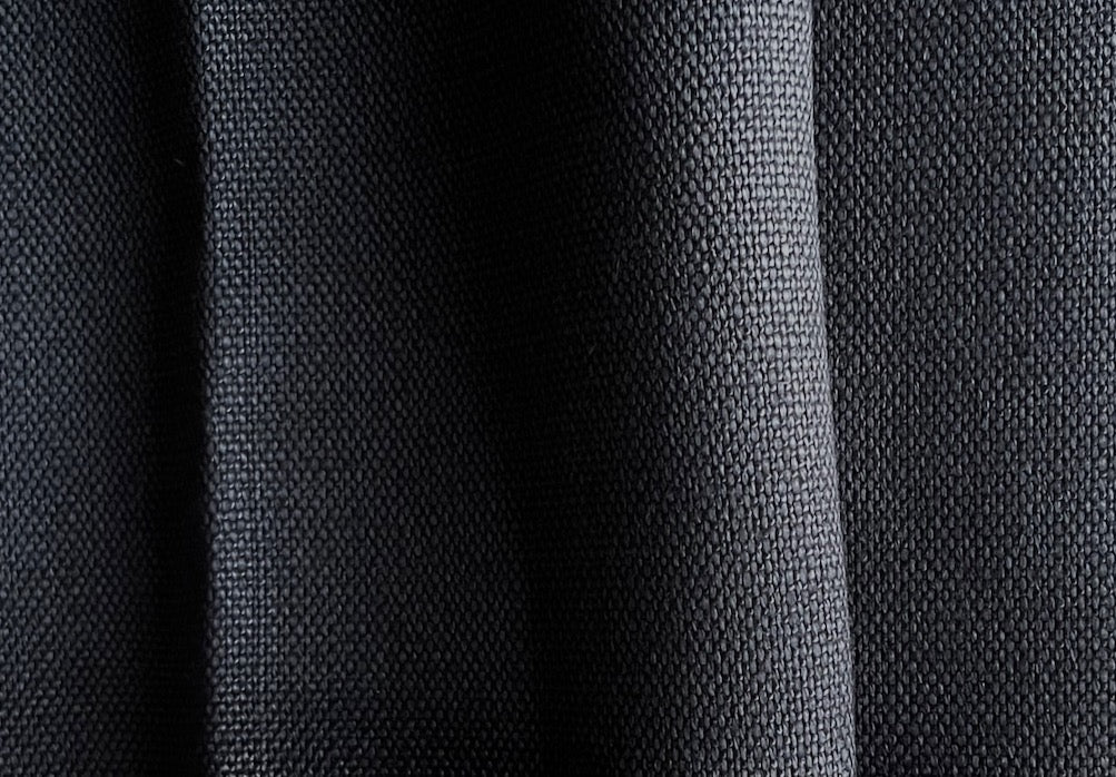 Home Decorating Fabric, Deep Graphite Grey Linen (Made in Belguim ...