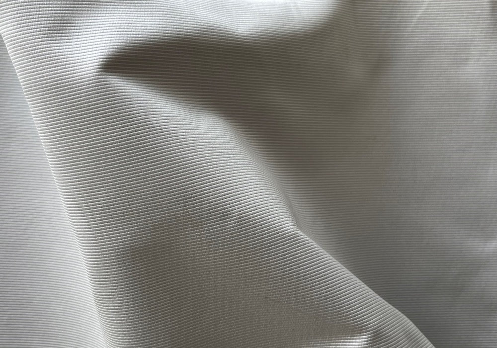 Polyester Fabric, Elegant Pearled Glacier Grey Polyester Faille (Made ...