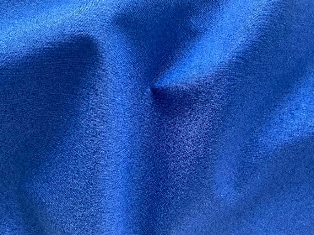 Cotton Fabric, Canclini Ultramarine Blue Cotton Poplin Shirting (Made ...