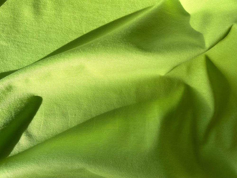 Knit Fabric, Bodacious Lime Green Cotton Knit (Made in Italy) – Britex ...