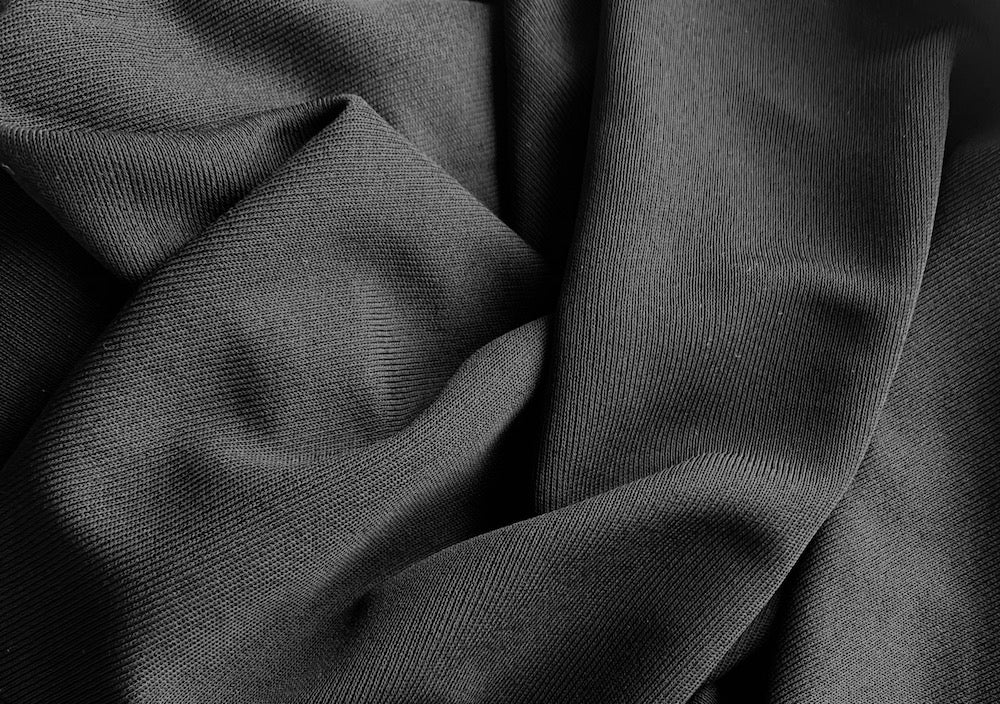 Knit Fabric Classic Coal Black Rayon Jersey Knit Britex Fabrics