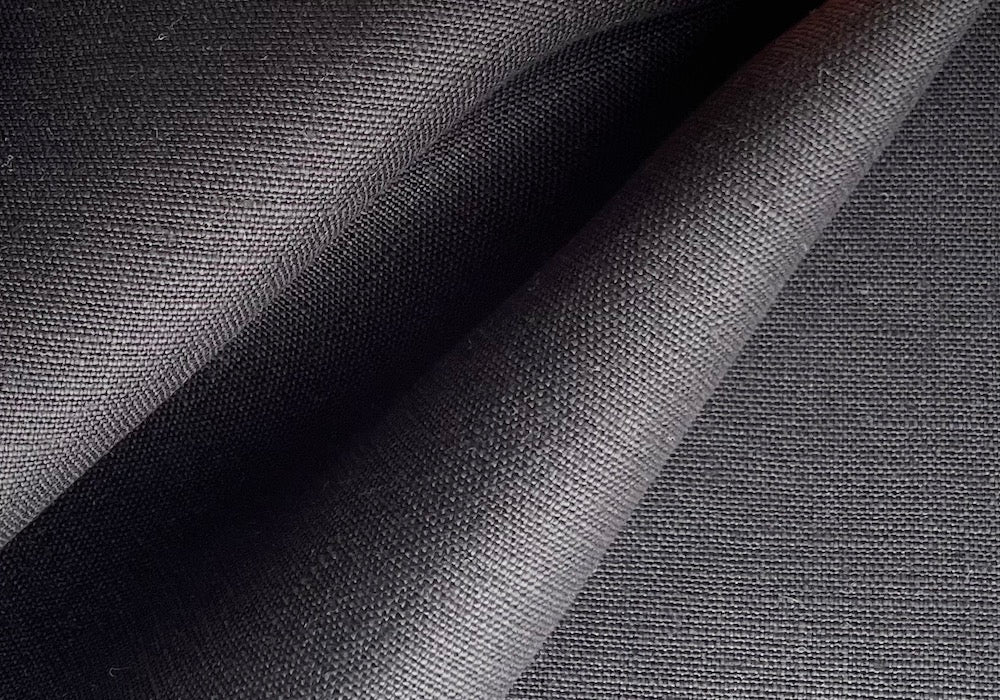 Linen Fabric, Stiffer Storm Black Linen (Made in Poland) – Britex Fabrics