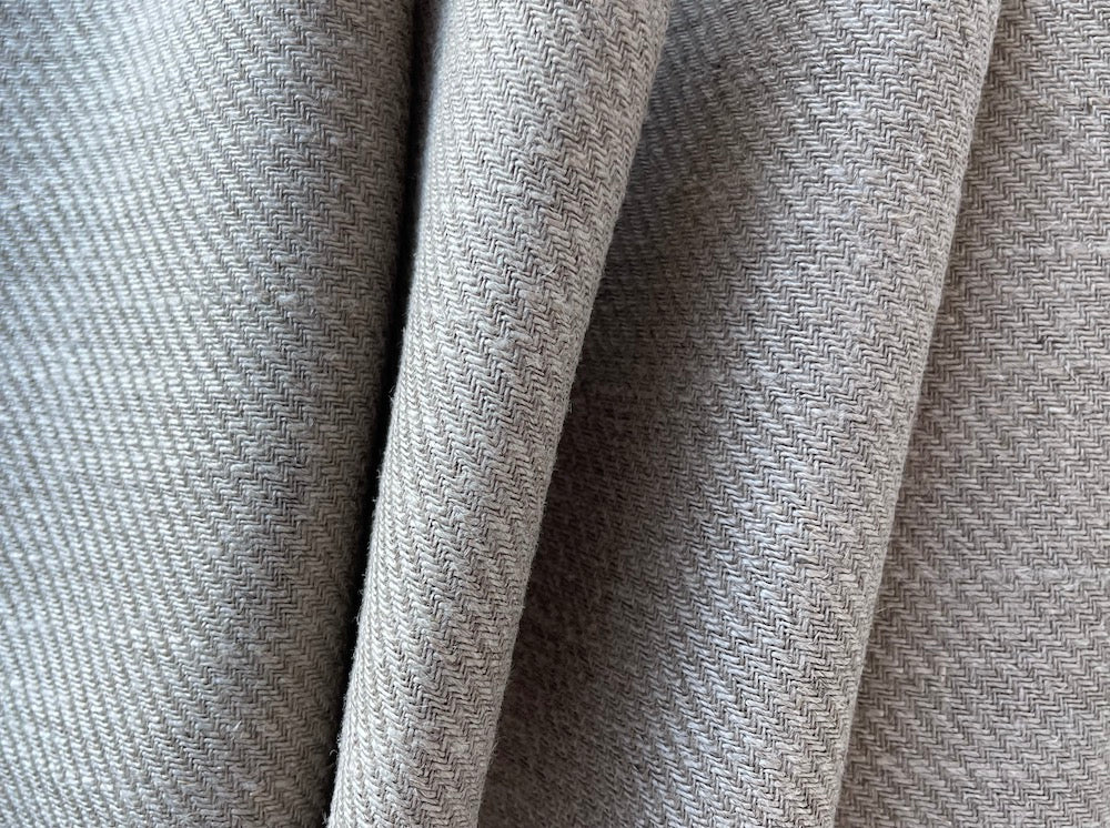 Linen Fabric, Oatmeal Slubby Linen Twill (Made in Poland) – Britex Fabrics