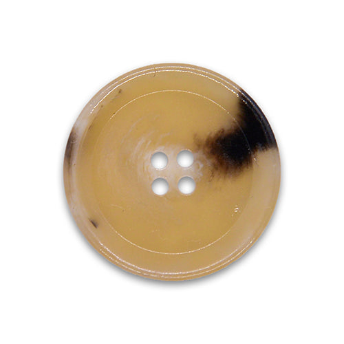 4-Hole Warm Beige Mock Horn Plastic Button (Made in Italy) – Britex Fabrics