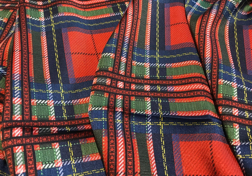 Polyester Fabric, Plaid Confoederatio Helvetica CH Polyester Charmeuse ...