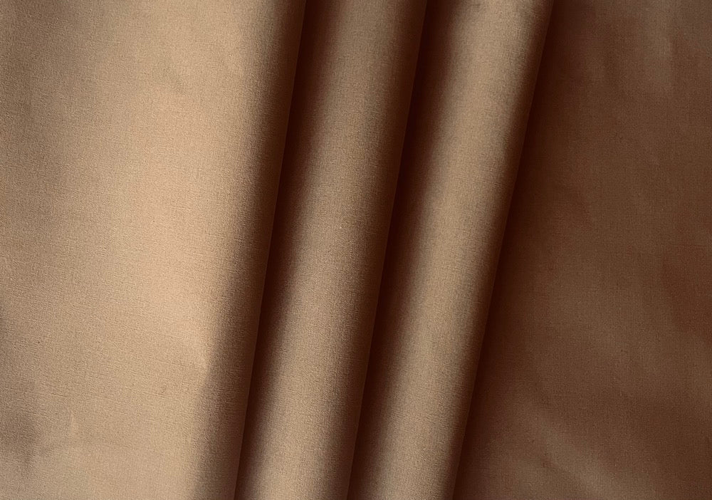polyester fabric, Toasty Kraft Brown Polyester Poplin – Britex Fabrics
