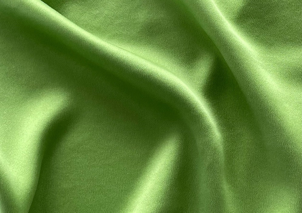 Silk Fabric, Gucci Grass Green Sueded Silk Satin Charmeuse (Made in ...
