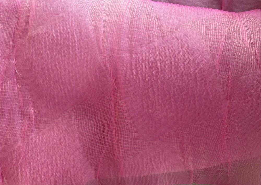 Silk fabric, Marni Intricately Woven Rose Petal Silk Organza (Made in ...