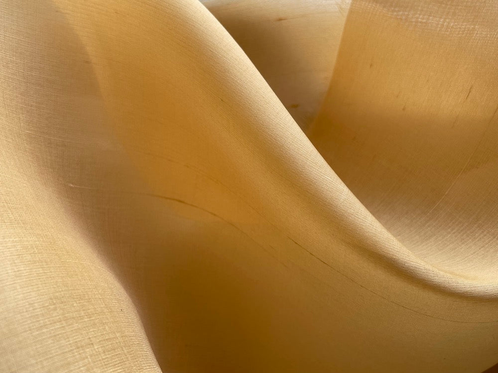 Silk fabric, High-End Golden Buff Silk Organza Shantung (Made in Italy ...