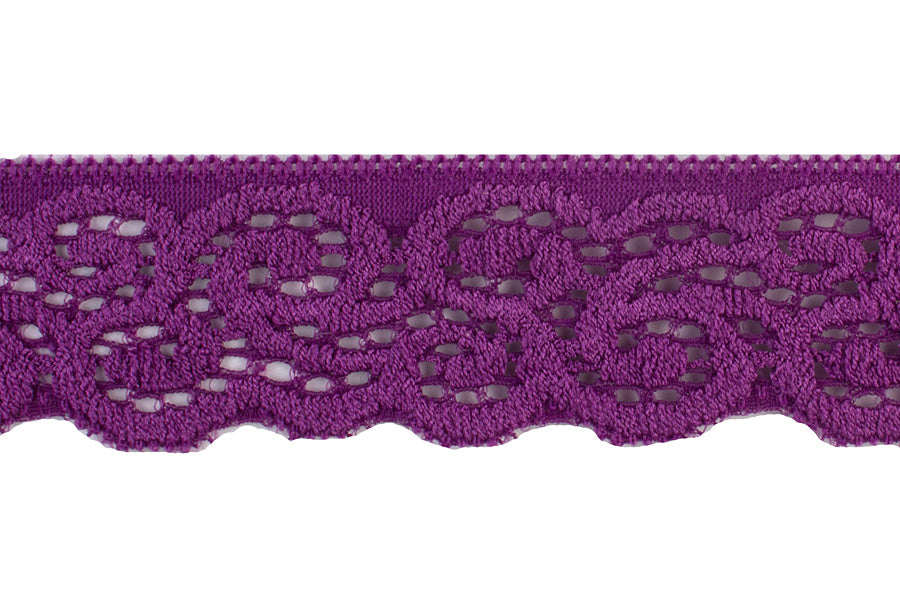 1 1/4" Purple Arabesque Stretch Edging Lace – Britex Fabrics