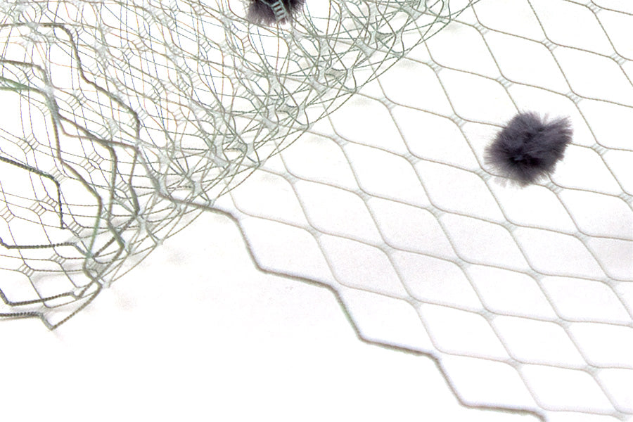 9" Grey Flocked Russian Netting – Britex Fabrics