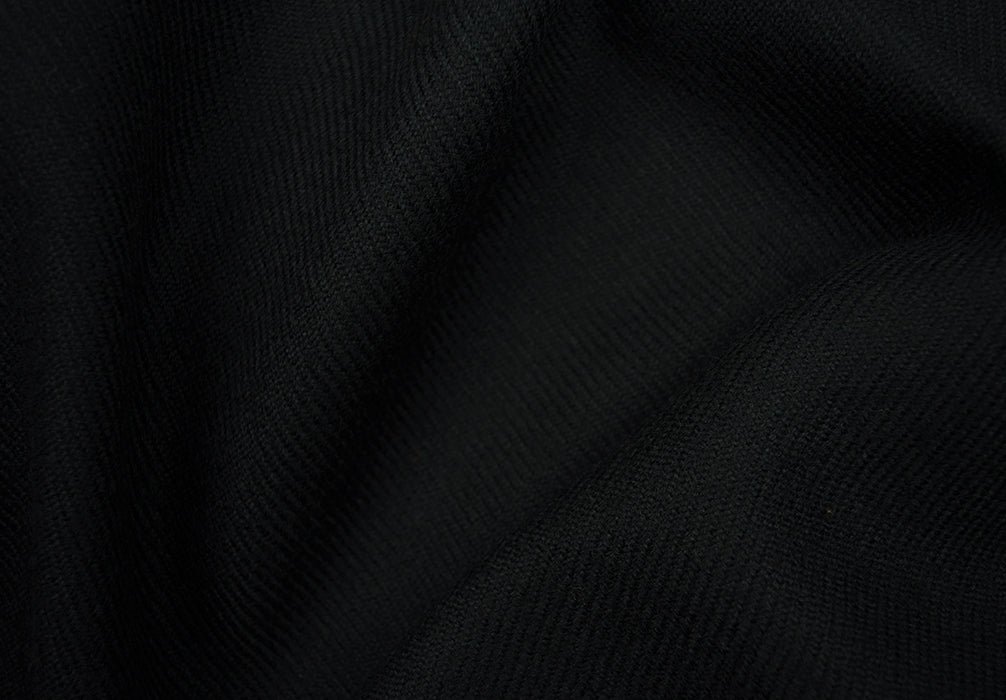 Wool Coating, Soft Black Super Twill Wool Coating (Made in Italy ...