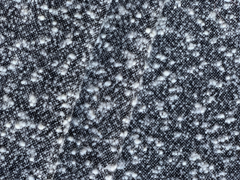 Silk Fabric, Balenciaga Nubby Black & White Wool Bouclé (Made in Italy) – Britex Fabrics