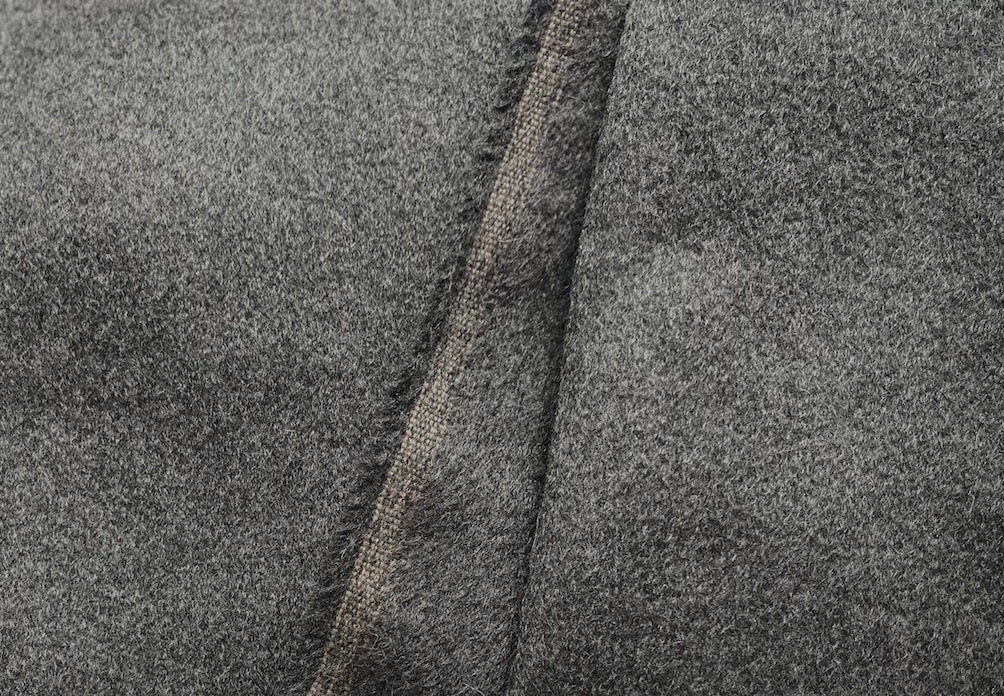 Wool Coating, Loro Piana Luxurious Marled Carbon Grey Wool Coating, Loro Piana Luxurious Marled Carbon Grey