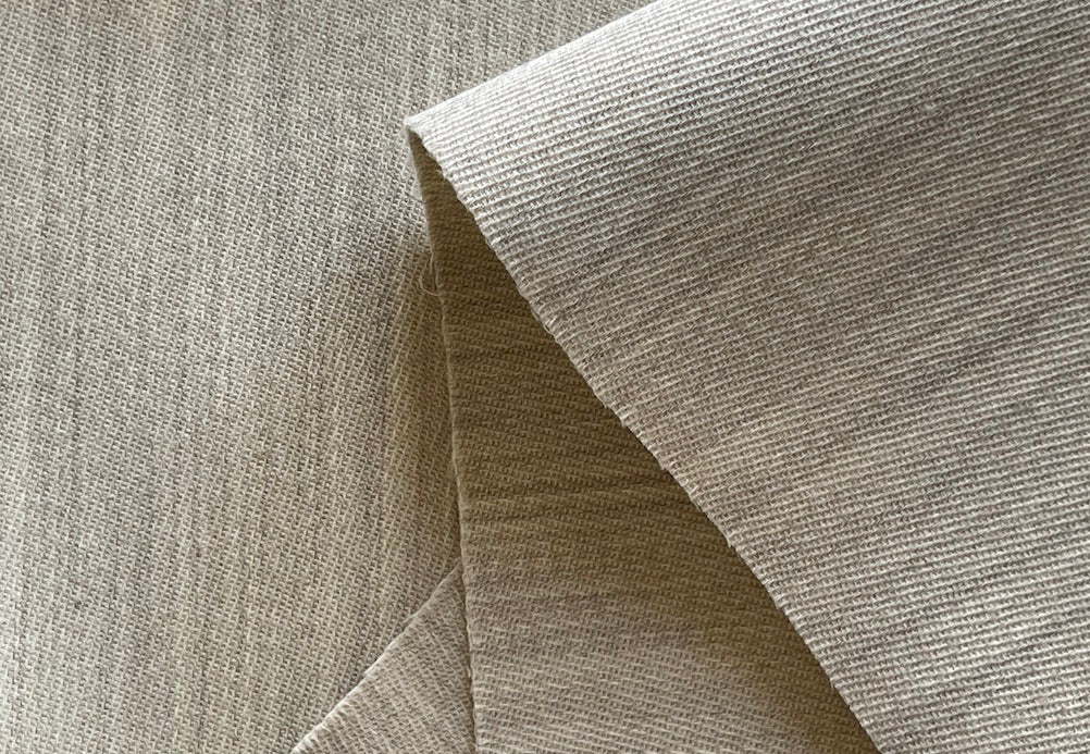 wool fabric, Elegant Mottled Oatmeal Double-Faced Twill Wool Coating ...
